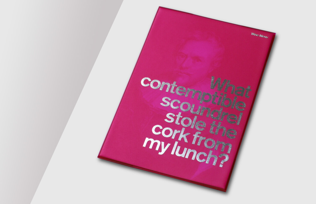 Water Poet Screen Printed PVC Menu Cover > Progress Packaging